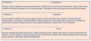 Ukubhala Idayari: Isibonelo » My Courses