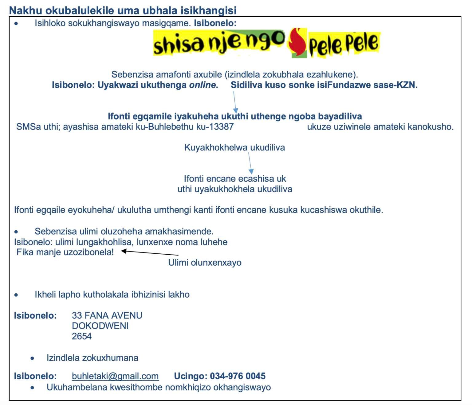 Ukubhala Isikhangiso Sesizulu » My Courses