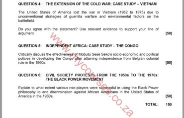 Grade 12 History Cold War: Angola Notes Collection, with Source-based ...