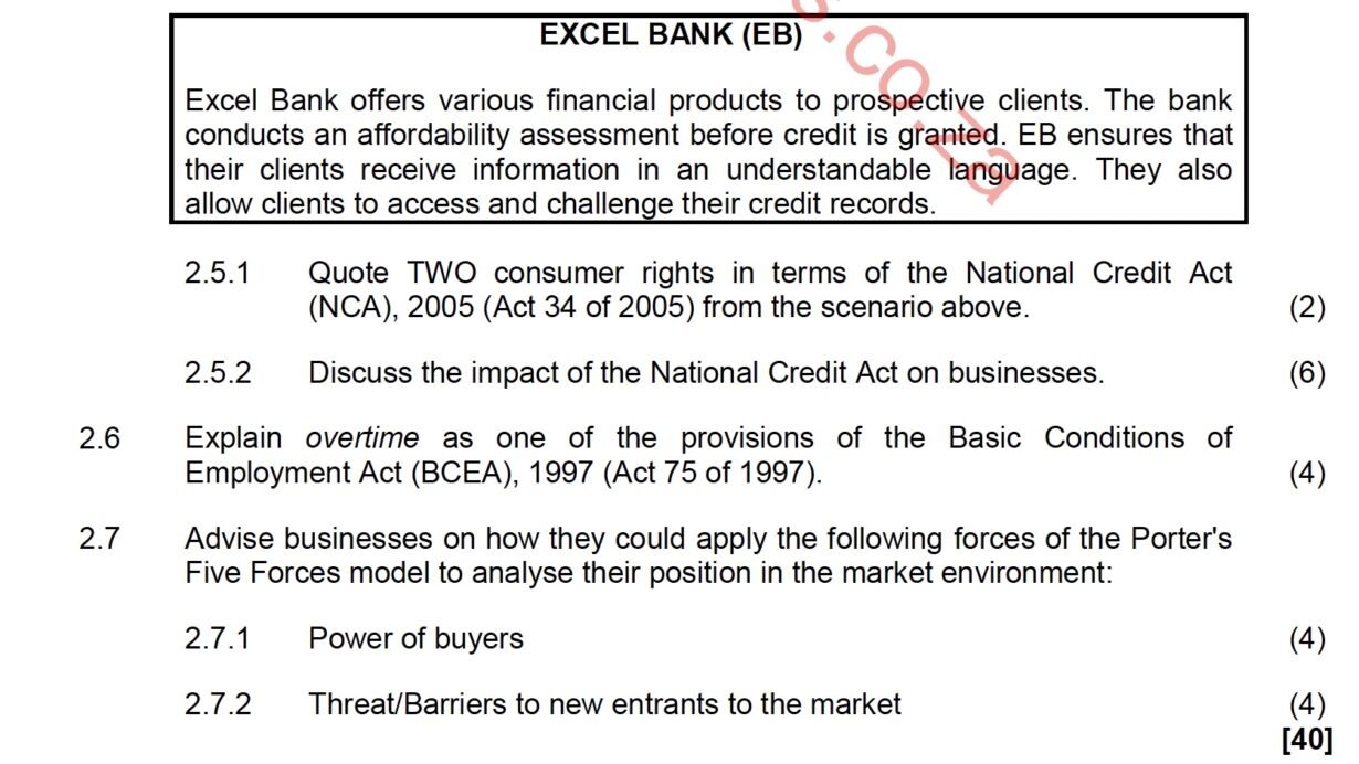 Business Studies Grade 12 September 2023 Question Paper and Memo PDF ...