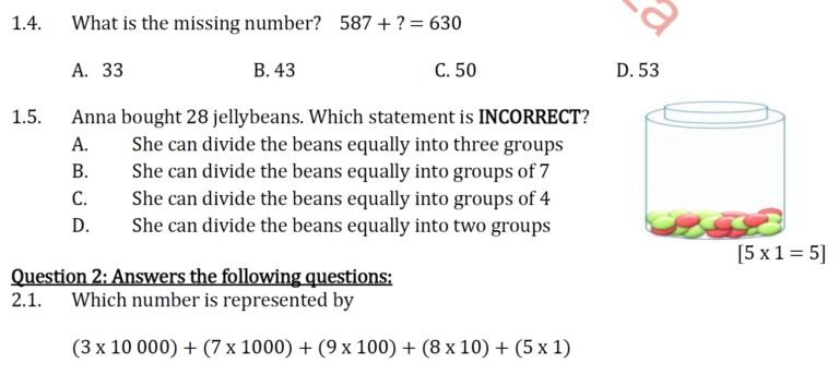 Mathematics Grade 5 (Maths) Latest Lesson Plans pdf for all Terms CAPS ...