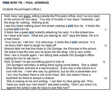 Pink Bow Tie Short Story Questions and Answers pdf » My Courses