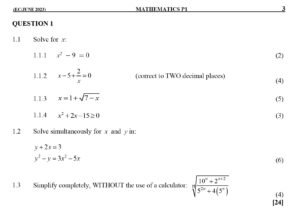 Grade 12 Mathematics June past exam question papers and memos » My Courses
