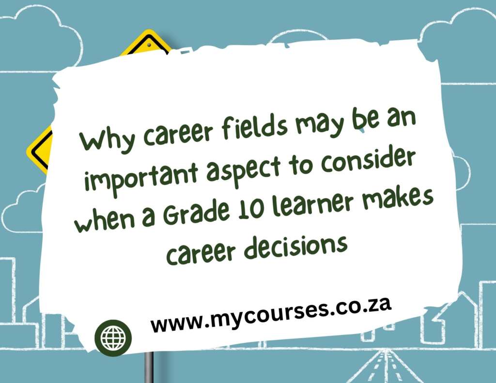 Explain why career fields may be an important aspect to consider when a ...