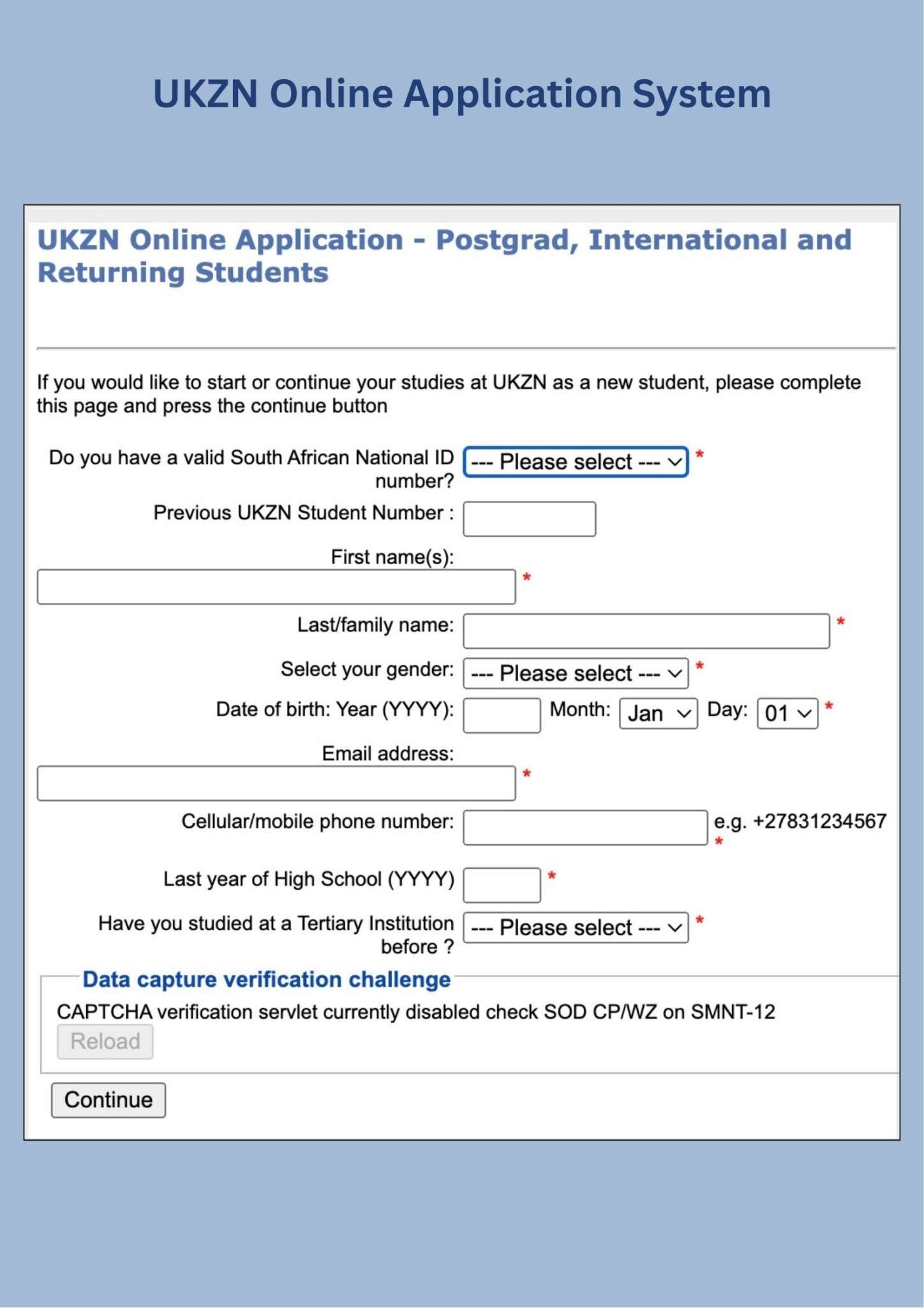 UKZN Online Application 2026 - Undergraduate » My Courses