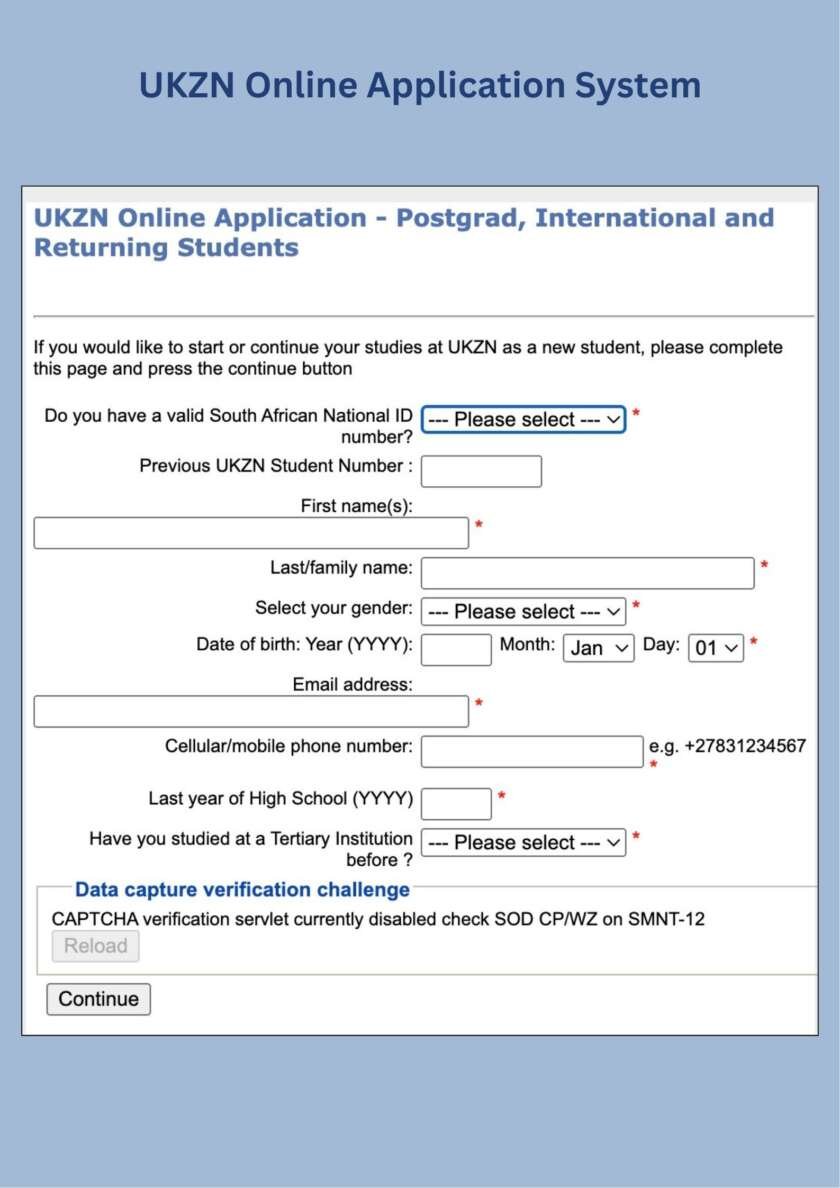 UKZN Online Application 2026 - Undergraduate » My Courses