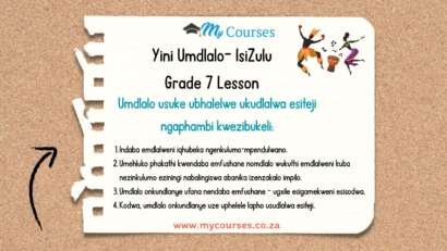 Yini Umdlalo– IsiZulu Grade 7 Lesson » My Courses